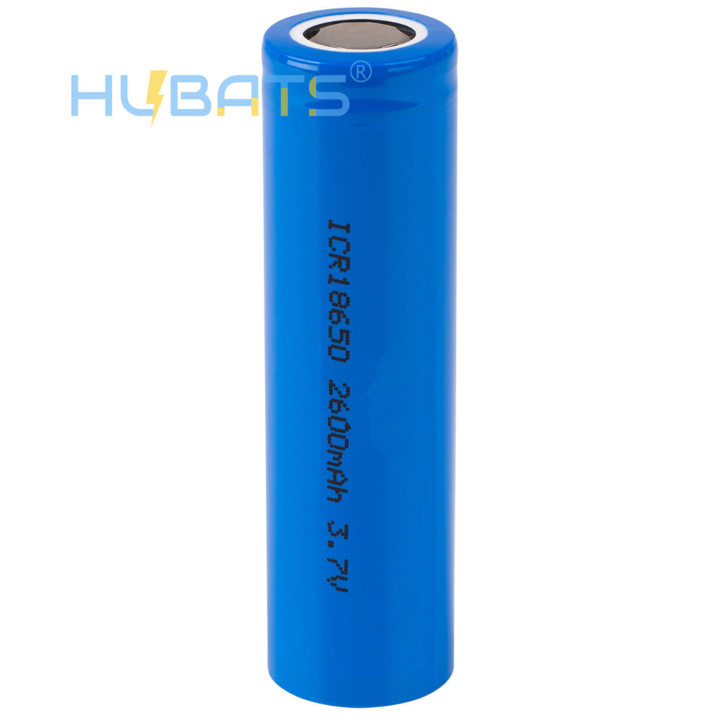 Li-ion ICR 18650 2600mAh 3.7v rechargeable battery Wholesale | Hubats