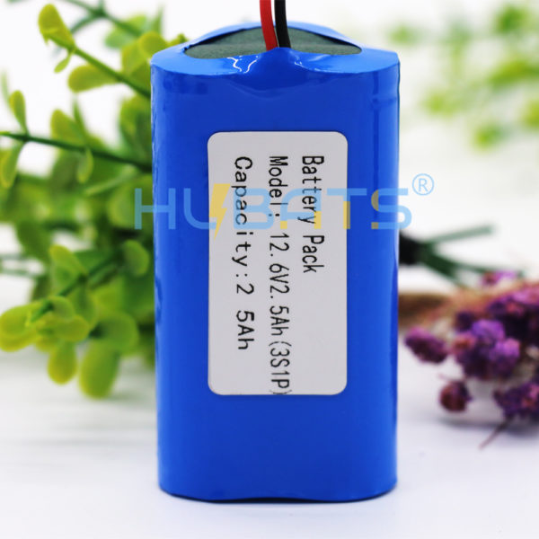 12V Battery 3S1P 12.6V 11.1V 2500mAh 18650 Lithium-ion Triangle shape Battery Pack with BMS ...
