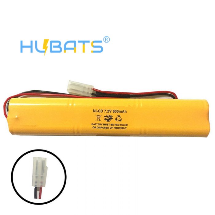 Nickel Cadmium AA 600mAh 7.2v rechargeable battery pack with connector ...