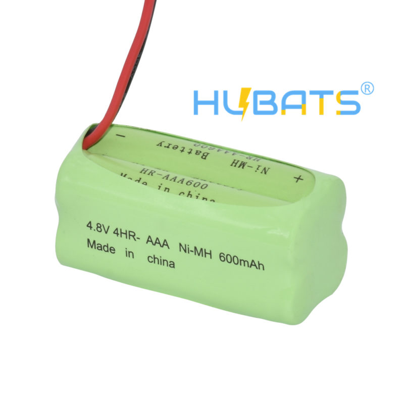 Ni-MH AAA 4.8v rechargeable battery pack 2×2 square shape 600mAh | Hubats