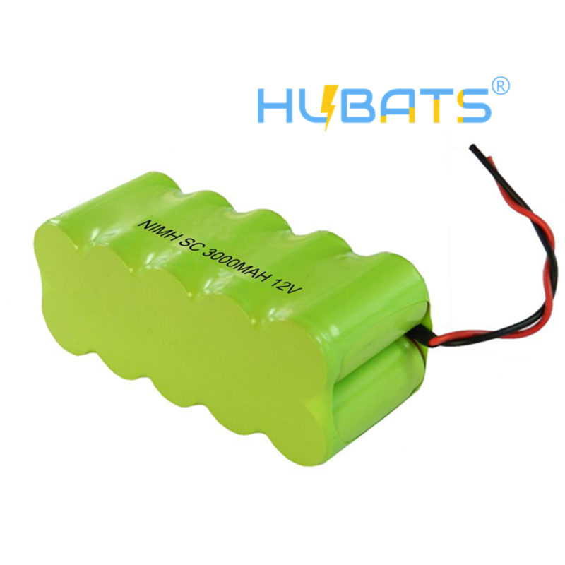 Hubats customized Ni-MH SC size 3000mAh 12v rechargeable battery pack ...