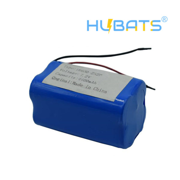 7.4V 4400mAh 18650 2S2P Rechargeable Li-ion Battery pack, square shape ...