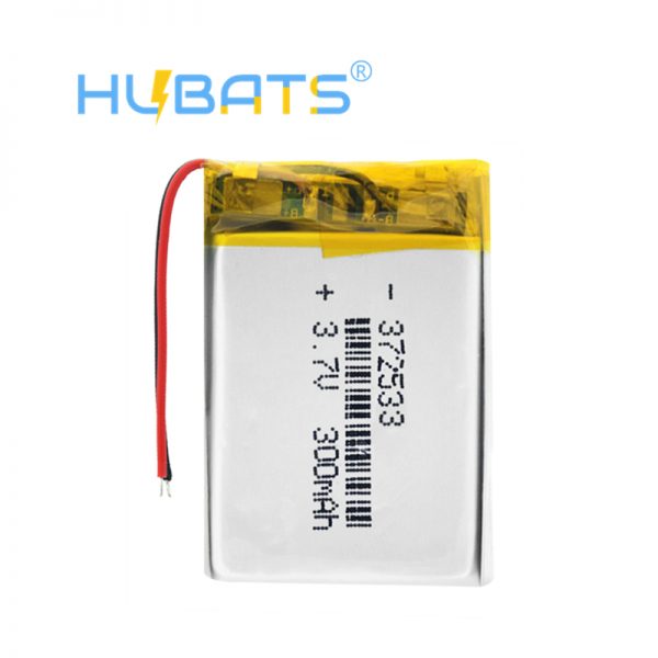 372533 300mAh Lithium Polymer rechargeable battery, Lipo cell for ...