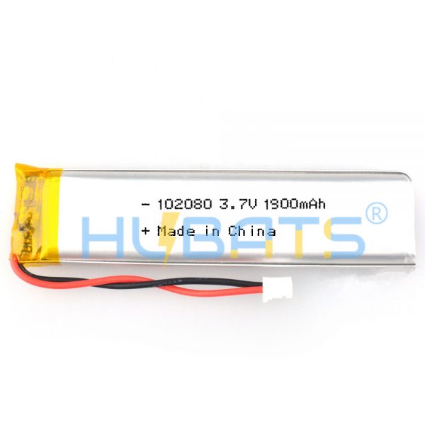 102080 1900mAh 3.7v Lithium Polymer rechargeable battery with connector