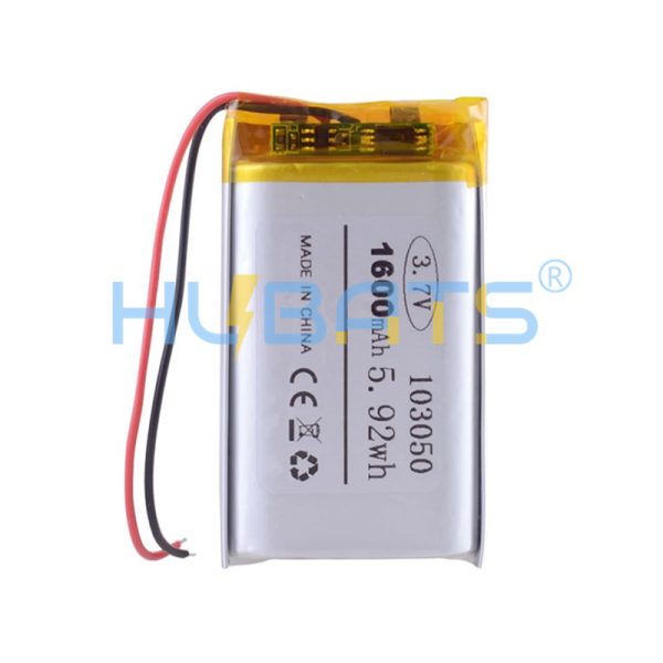 103050 1600mAh 3.7v Lithium Polymer Rechargeable Battery