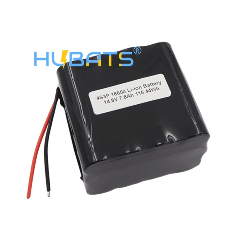 7800mAh 14.8v Li-ion 18650 4S3P rechargeable battery| Hubats