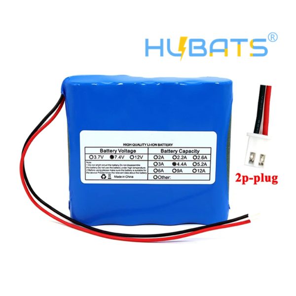 7.4v 4400mAh 18650 2S2P for POS LED Light | Hubats