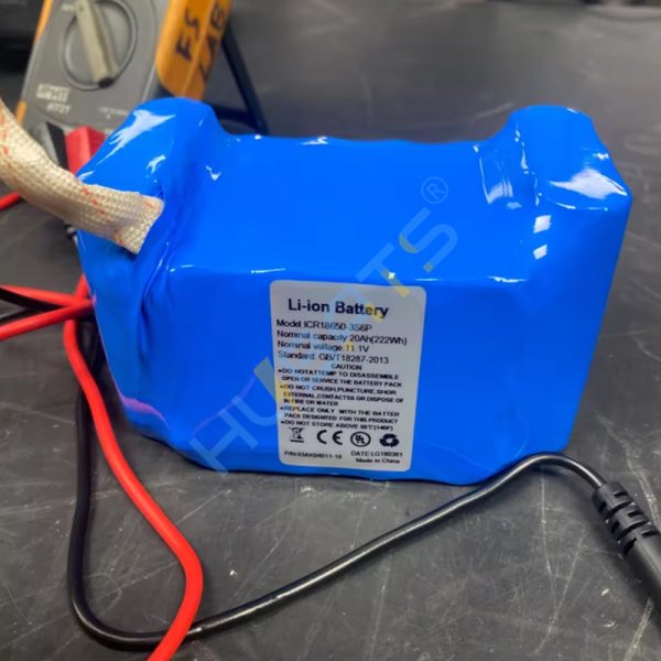 11.1V 11Ah 18650 3S5P battery for stage light | Hubats